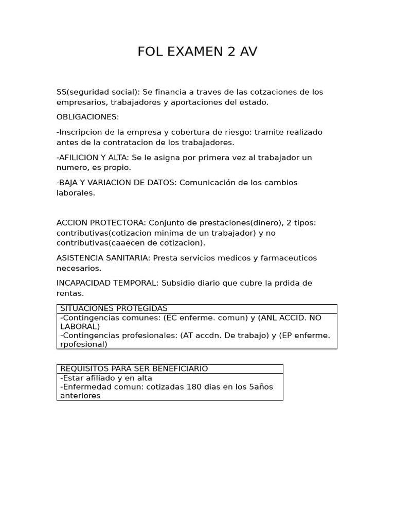 Wuolah Premium FOL EXAMEN 2A | PDF | Jubilación | Desempleo