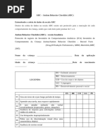 Escala ABC para Avaliação do Autismo | PDF
