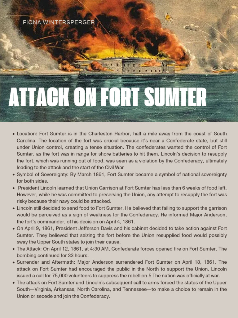 Attack On Fort Sumter.+ Otherspdf | PDF | Fort Sumter | Confederate ...