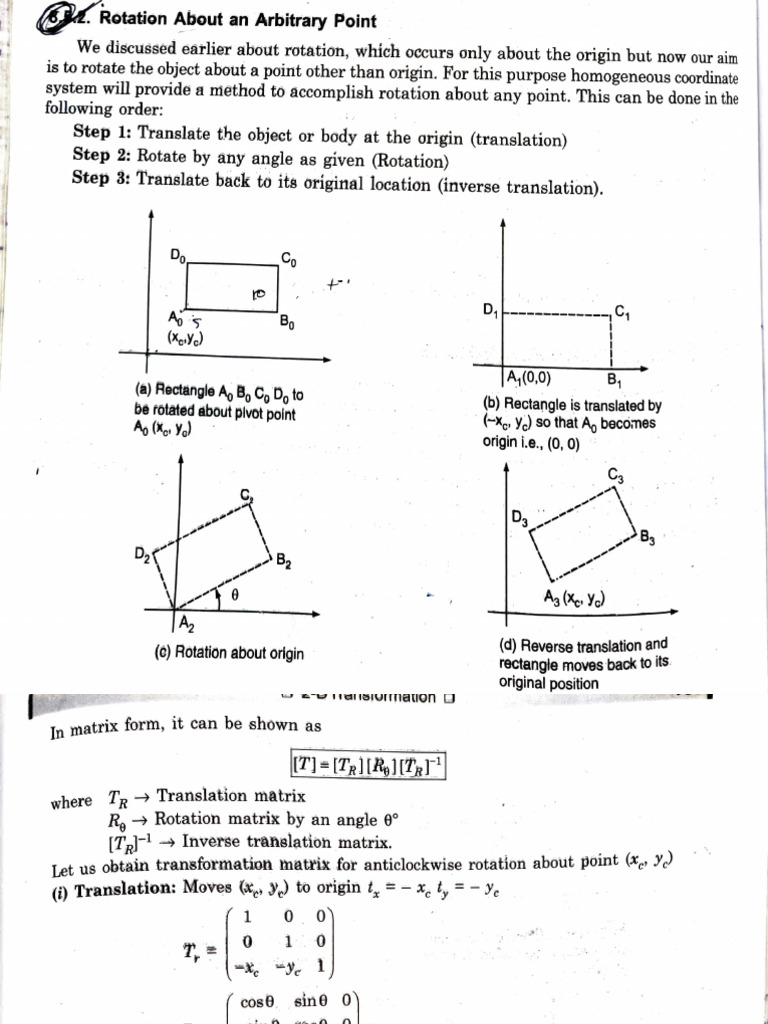 2d Transformation Examples Pdf Cartesian Coordinate System Rotation