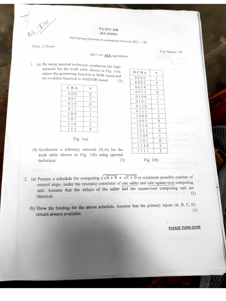 VLSI CAD Previous Year Ques | PDF