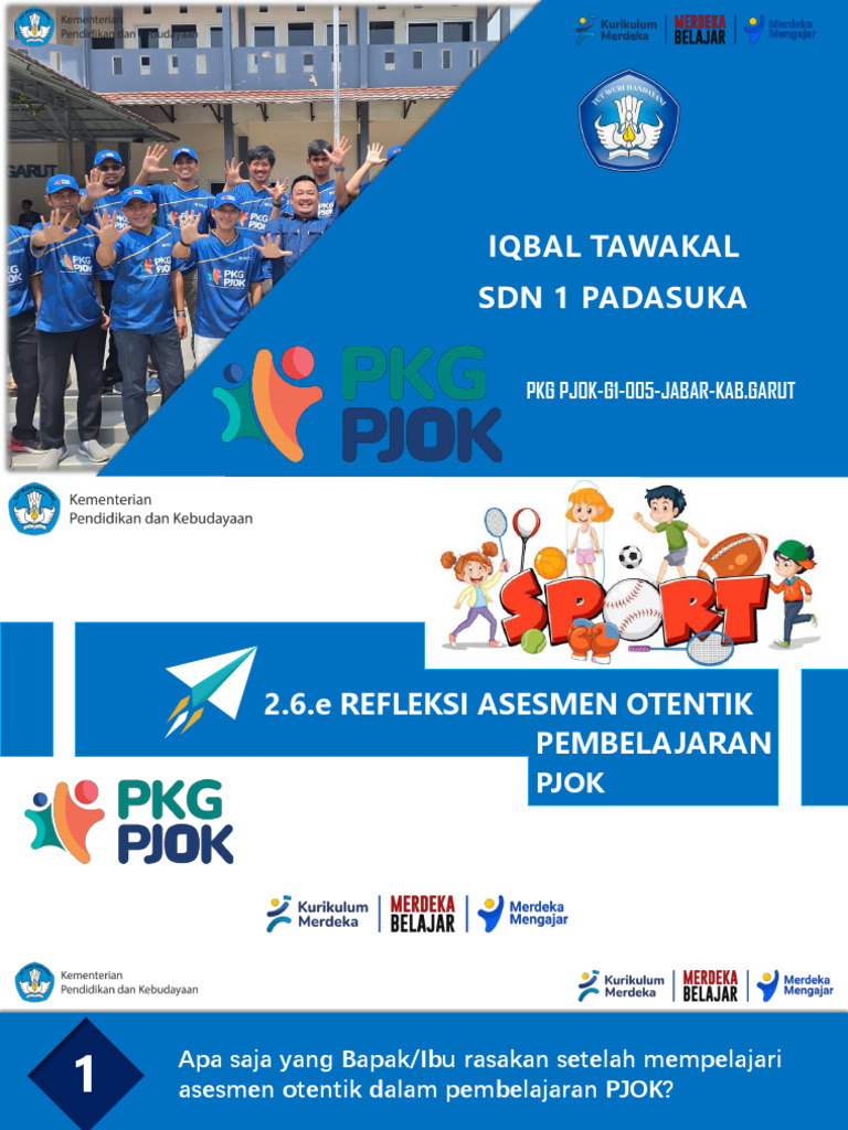 PKG PJOK_Modul 2.6.e_Iqbal Tawakal_Refleksi Asesmen Otentik | PDF
