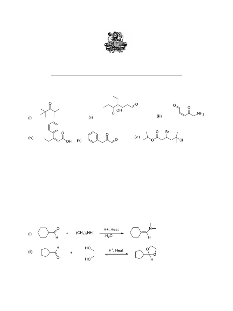 SCH 212 Fundamentals of Organic Chem CAT 1 Feb 2025 | PDF