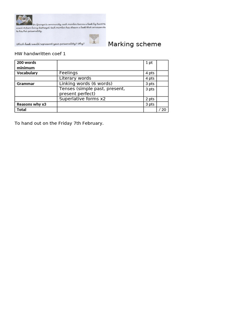 Marking Scheme Chapter 10 | PDF