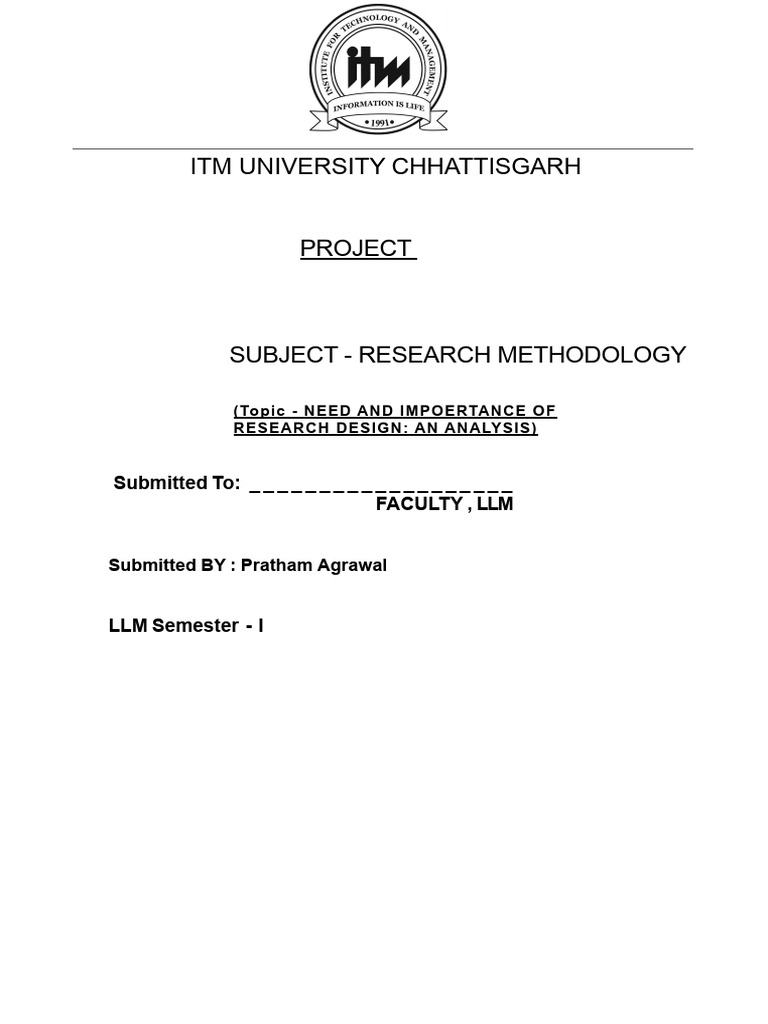 Research methodology project ?️ | PDF | Research Design | Qualitative ...