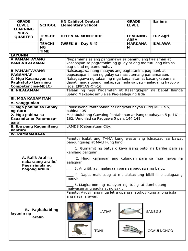 2ND COT DLP EPP AGRI 2023 | PDF