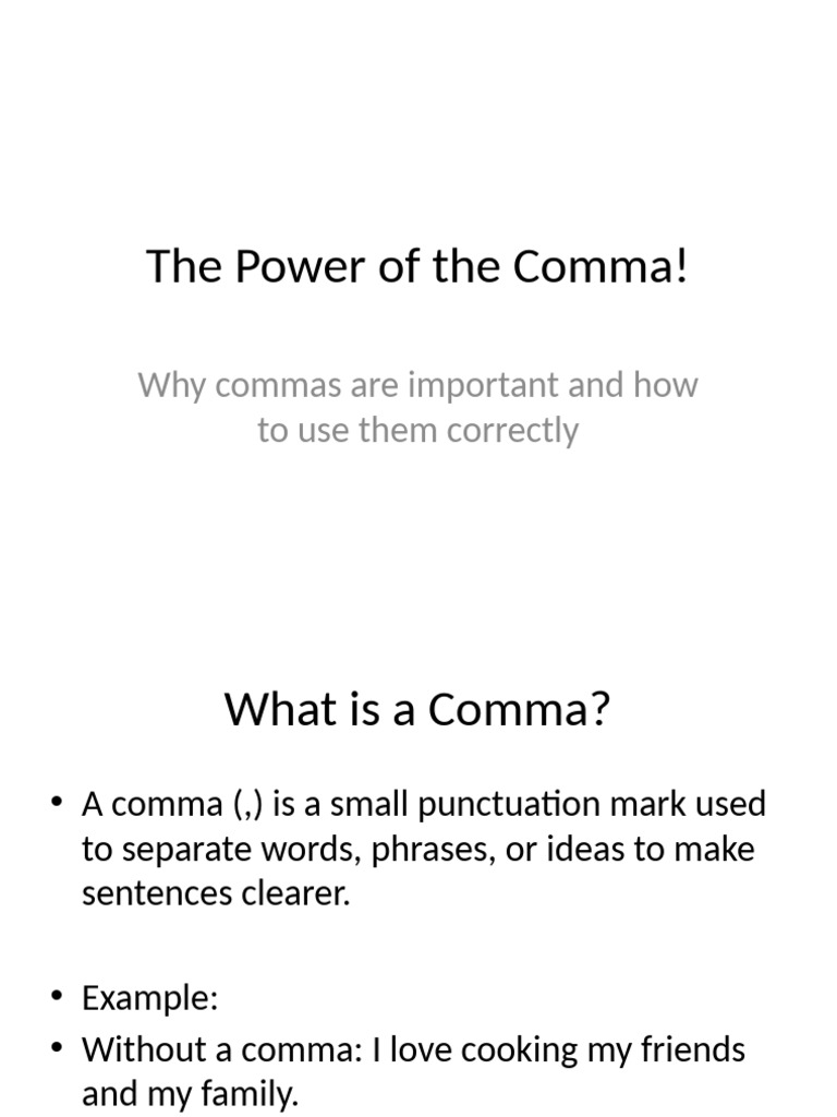 Comma Presentation (2) | PDF