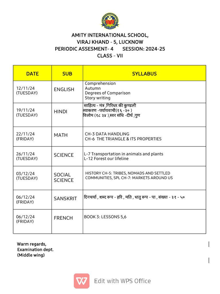 Periodic Assessment - 4 CL | PDF