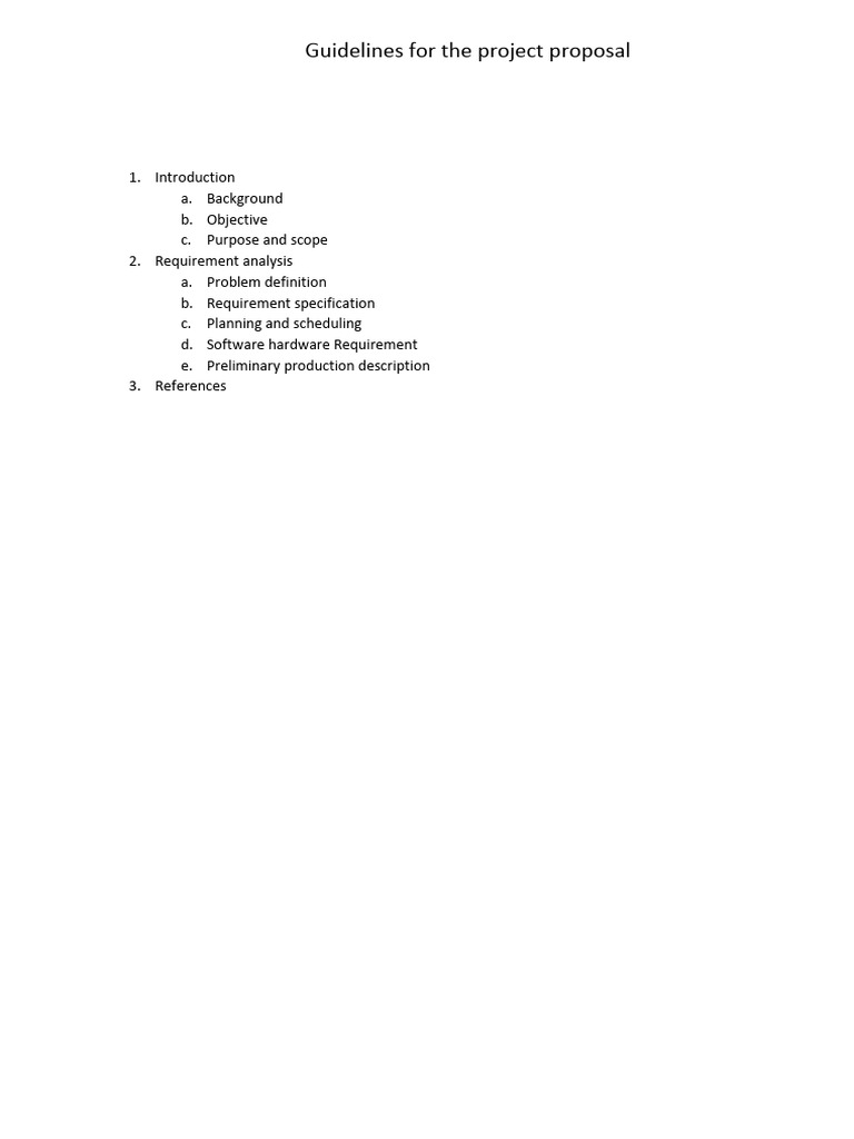 Project Proposal Guidelines | PDF