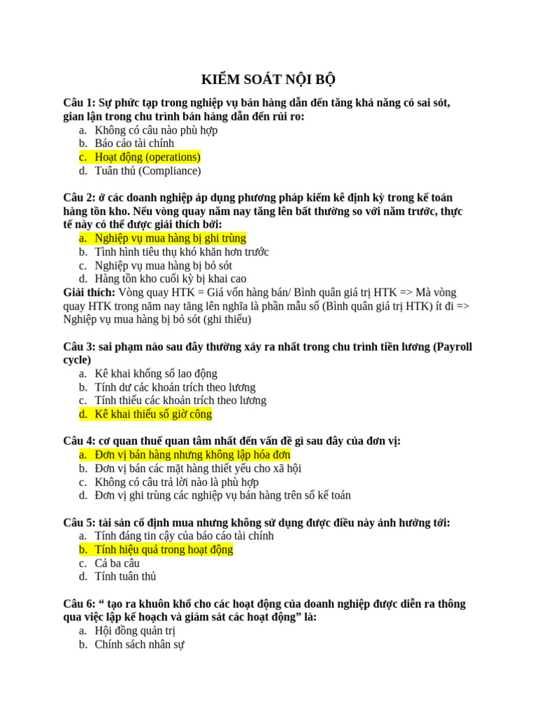 1A. Cuối kì ksnb | PDF