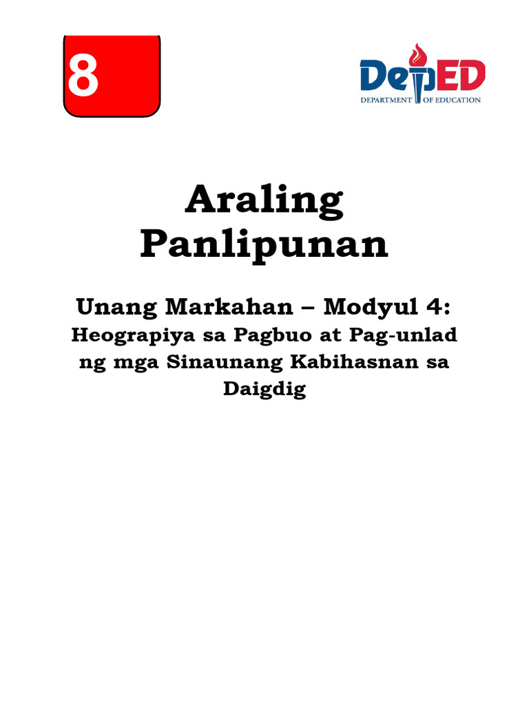 Araling Panlipunan: Unang Markahan - Modyul 4 | PDF