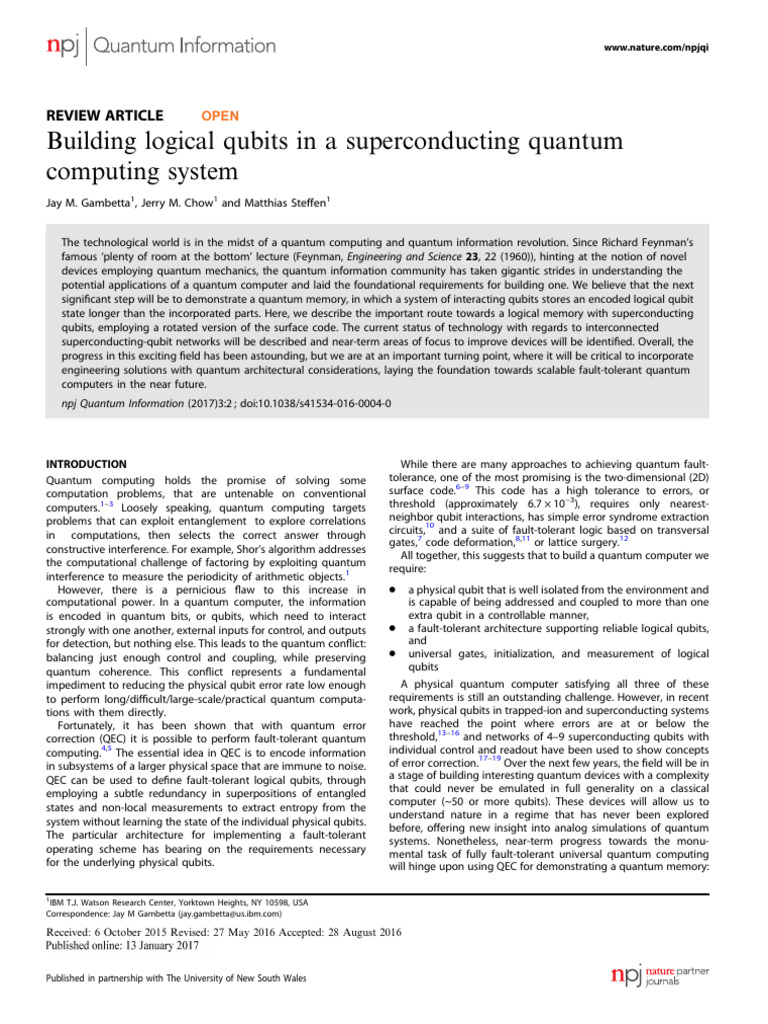logical qubits | PDF | Quantum Computing | Quantum Mechanics