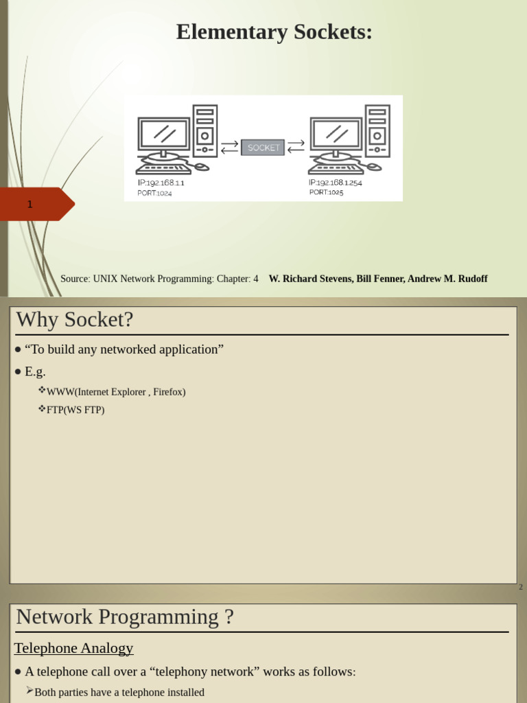 Unit-5 Elementary Sockets | PDF | Network Socket | Port (Computer Networking)
