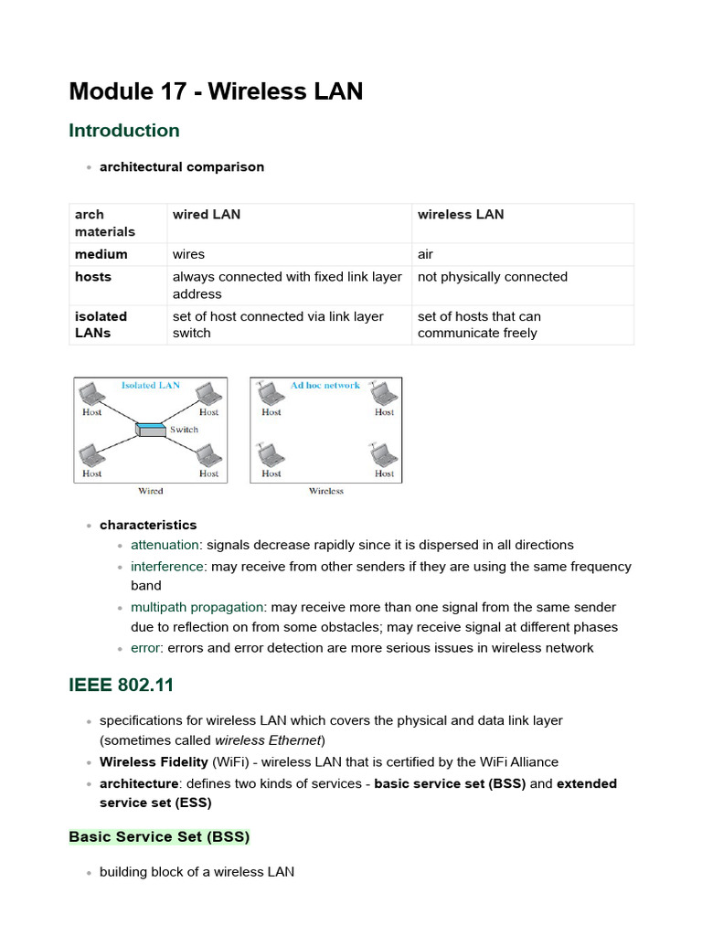 Module 17 - Wireless LAN | PDF | Ieee 802.11 | Wi Fi
