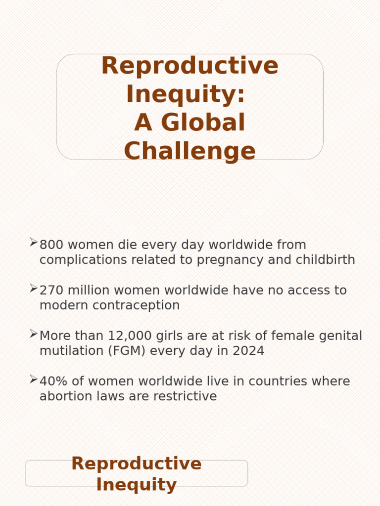 Global Reproductive Inequity Issues | PDF | Abortion | Woman