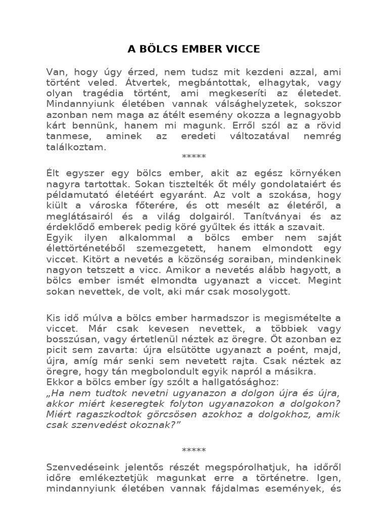 A BÖLCS EMBER VICCE | PDF
