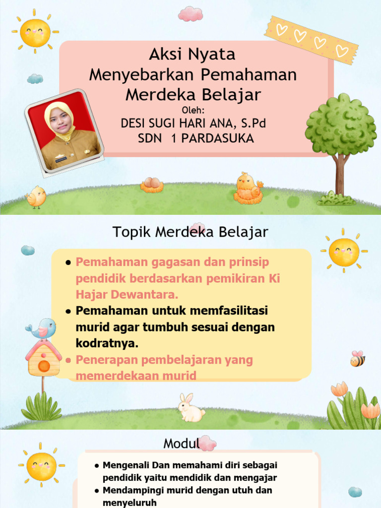 Aksi Nyata Menyebarkan Pemahaman Merdeka Belajar_DESI SUGI HARI ANA | PDF