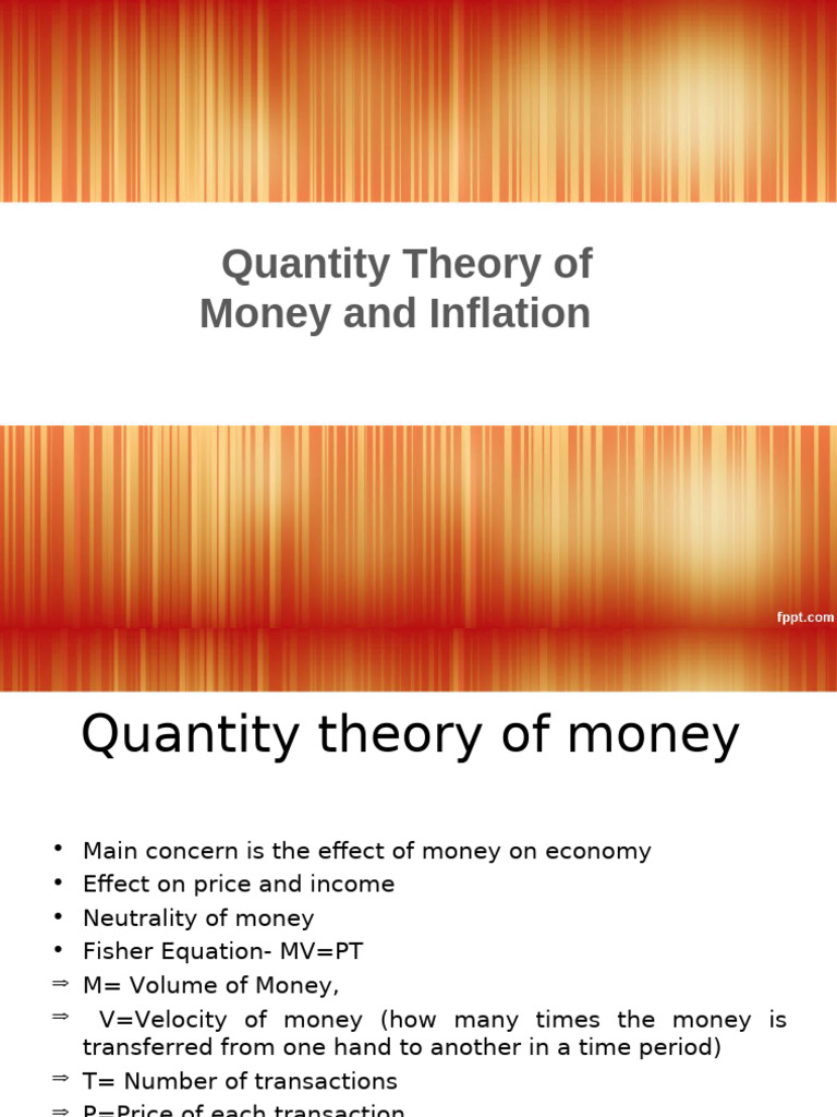 Quantity Theory of Money and Inflation | PDF