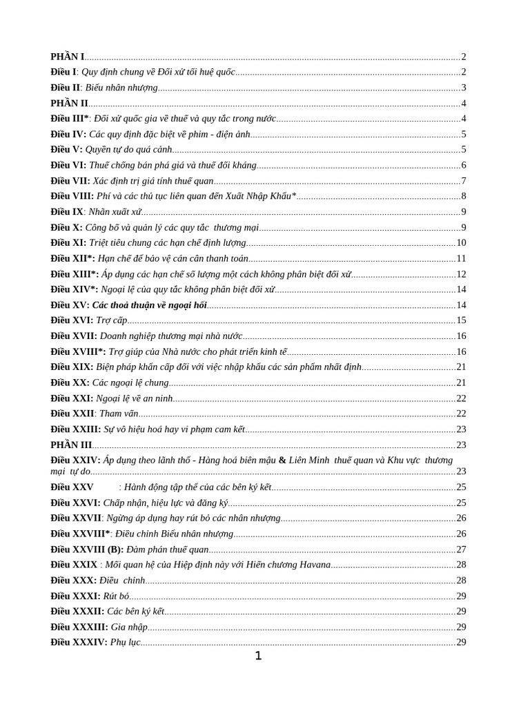 GATT 1994 Hiep Dinh Chung Ve Thue Quan Va Thuong Mai | PDF