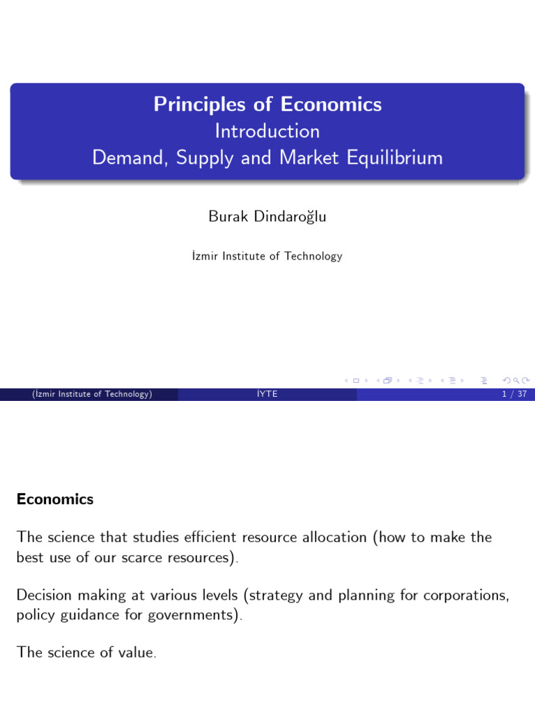 ECON 205 I Introduction, Supply-Demand | PDF | Economics | Demand