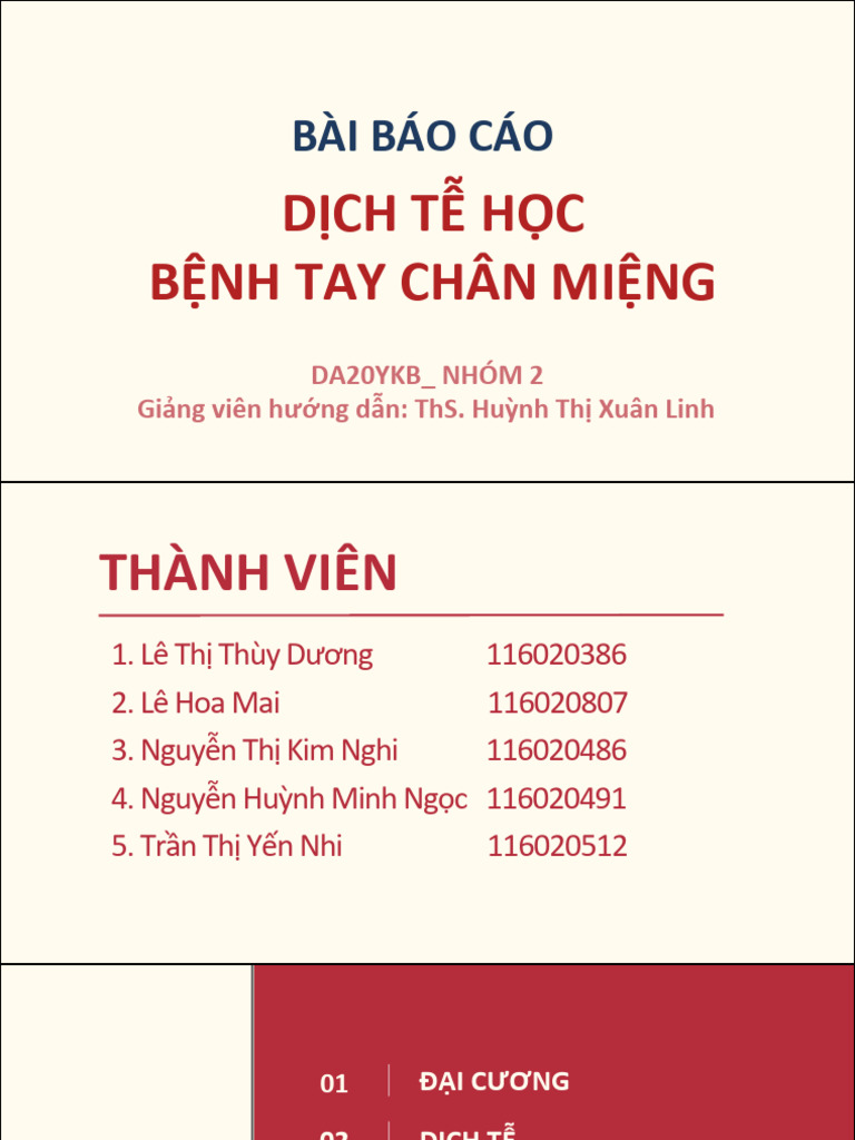 Bc Dth Tay Chân Miệng - Nhóm 2 | PDF