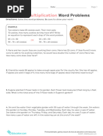Multiplication Word Problems Grade2 | PDF