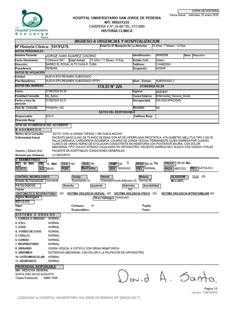 Jorge Ivan Suarez | PDF | Urología | Medicina CLINICA