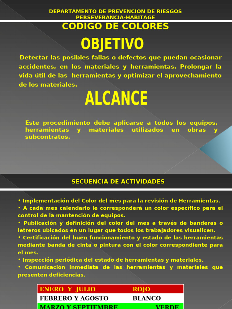Código de Colores para Herramientas | PDF | Color