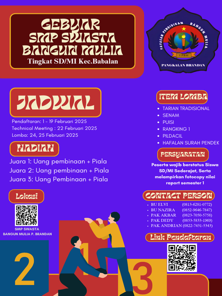 Brosur Gebyar SMP Swasta Bangun Mulia P. Brandan | PDF