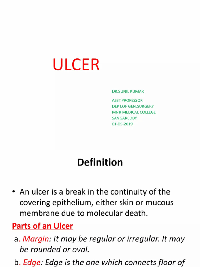 Ulcer Presentation | PDF