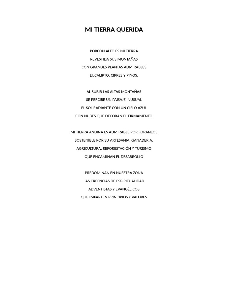 Mi Tierra Querida | PDF