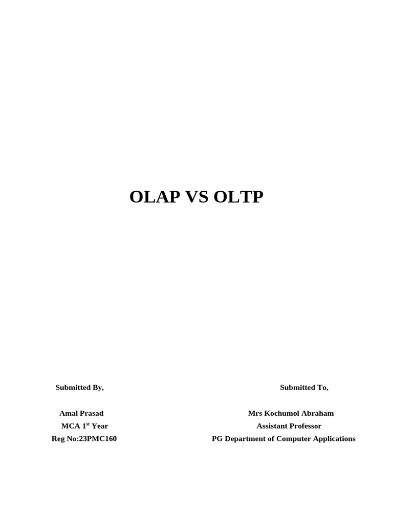 Olap VS Oltp | PDF