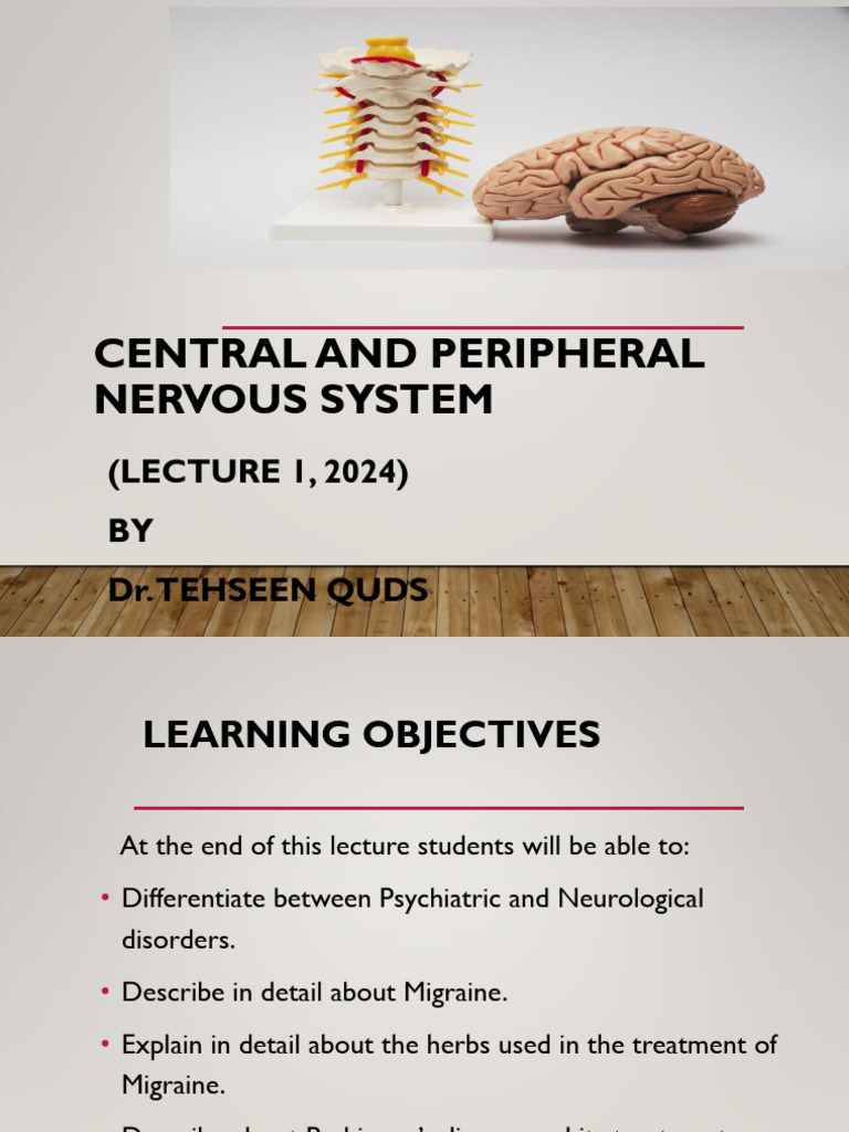CNS Disorders Lec 1 2024 | PDF | Migraine | Mental Disorder