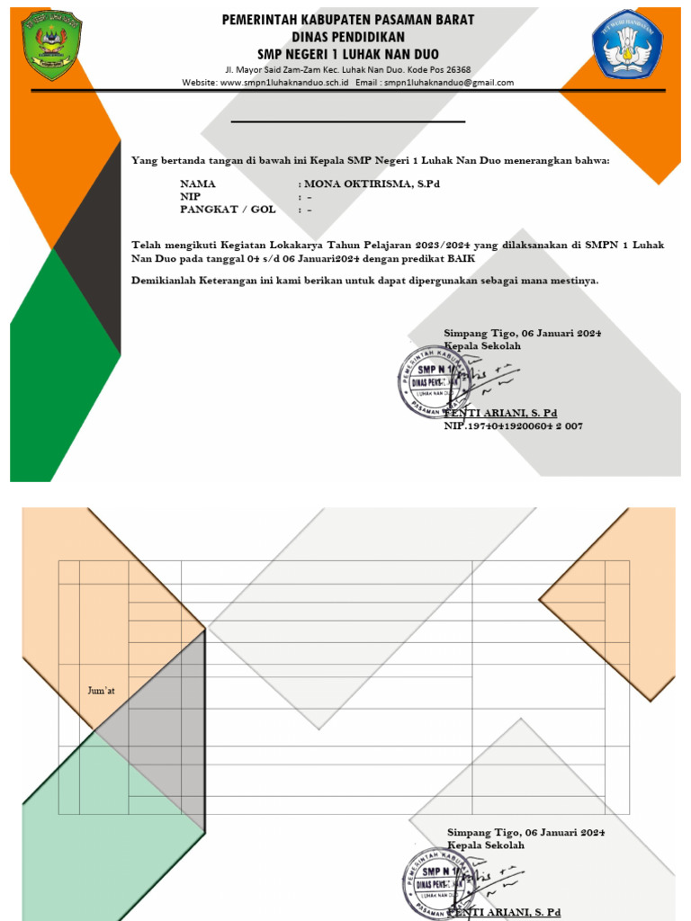 Sertifikat Lokakarya | PDF