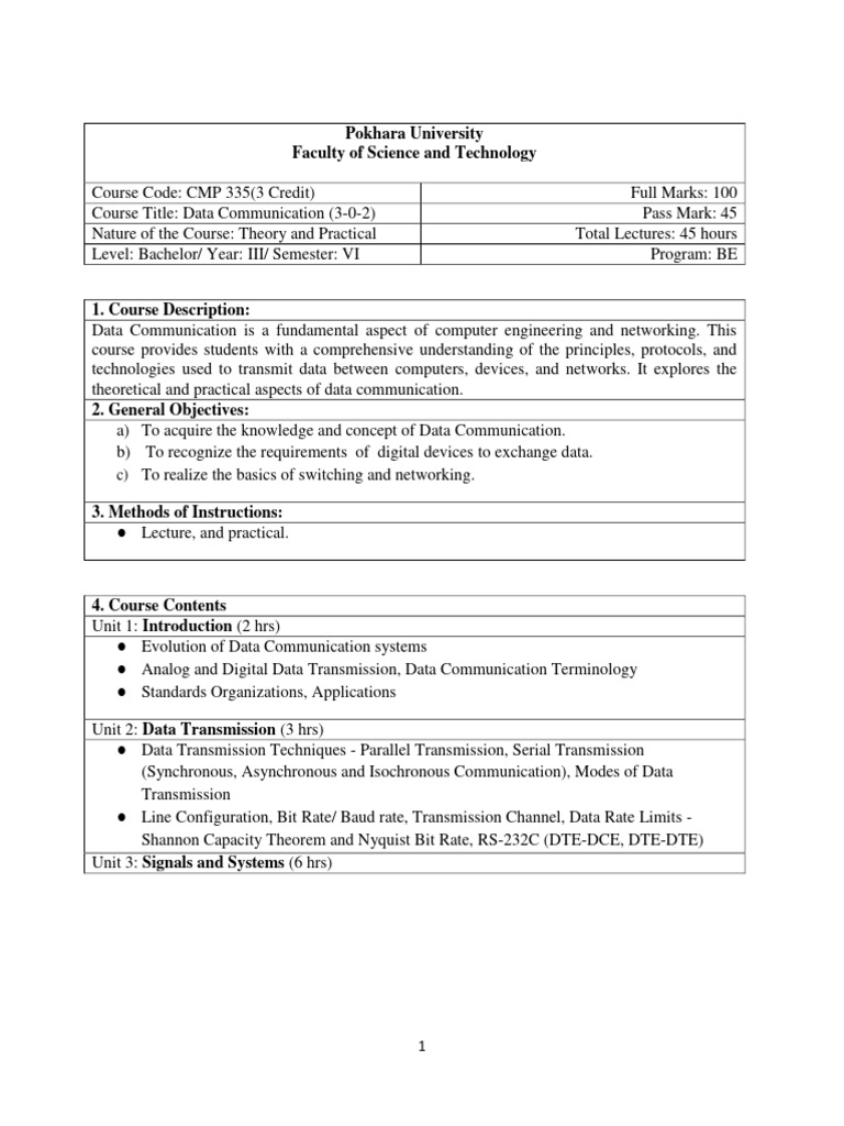 Syallubus Data Communication | PDF | Modulation | Computer Network