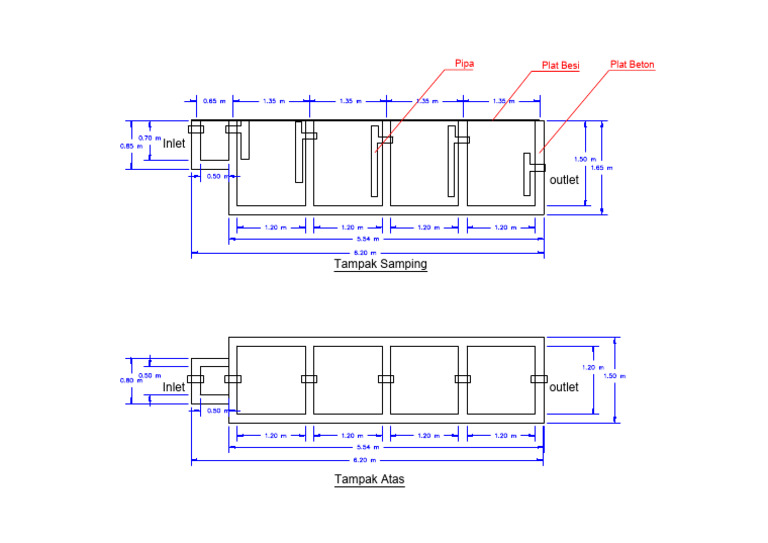 Desain Oil Trap Punagaya | PDF