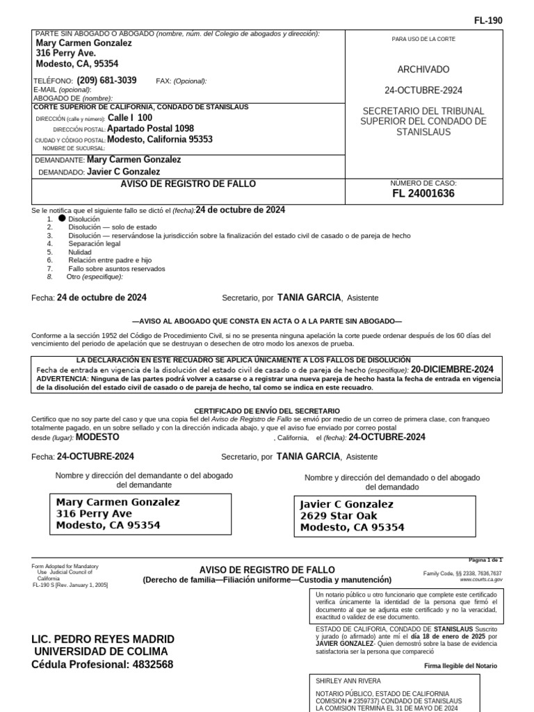 Formato FL 190 | PDF