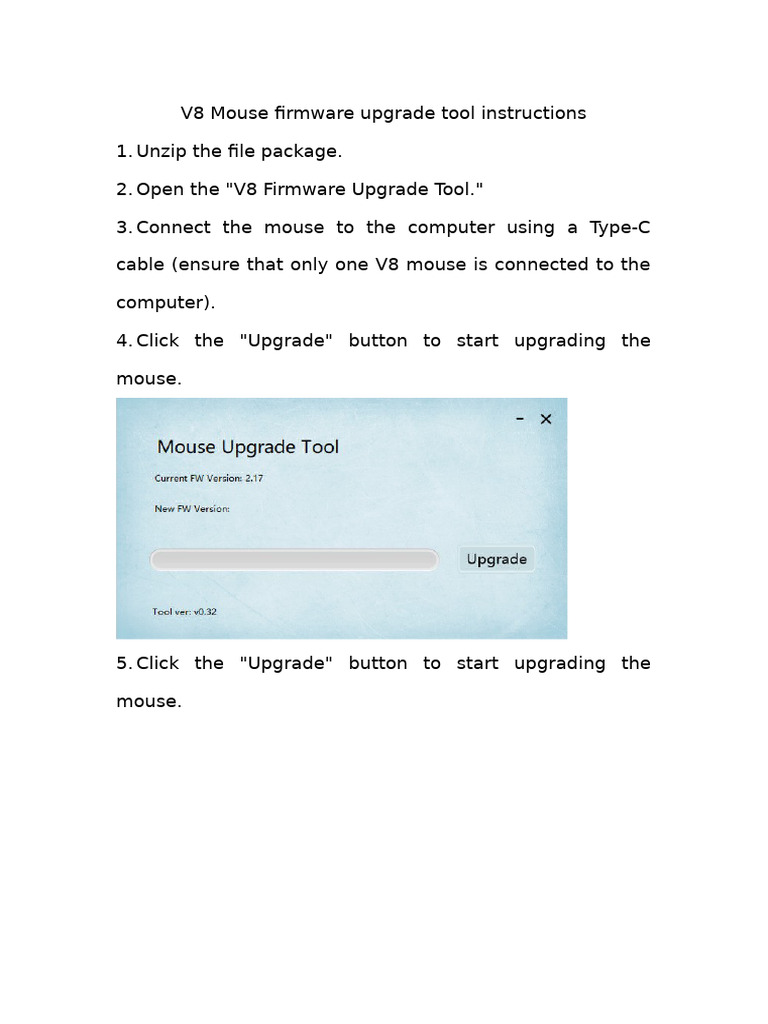 V8 Mouse Firmware Upgrade Guide | PDF