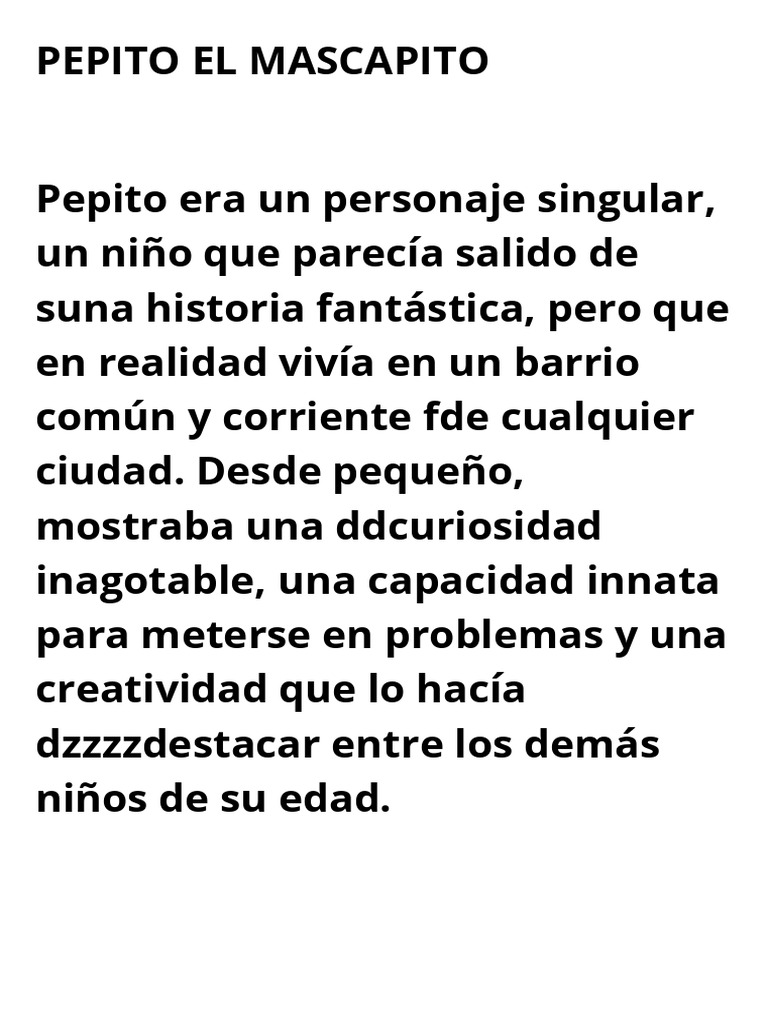Pepito el Mascapito: Aventuras de un Inventor | PDF