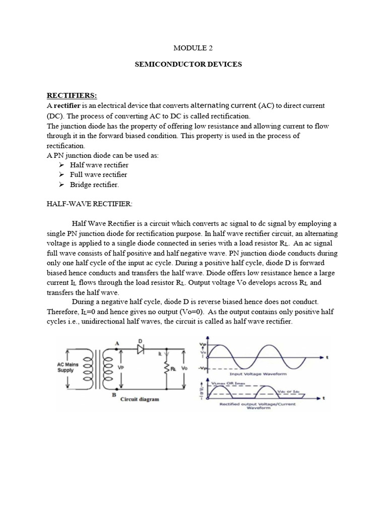 Semiconductor Physics Notes | PDF | Rectifier | P–N Junction