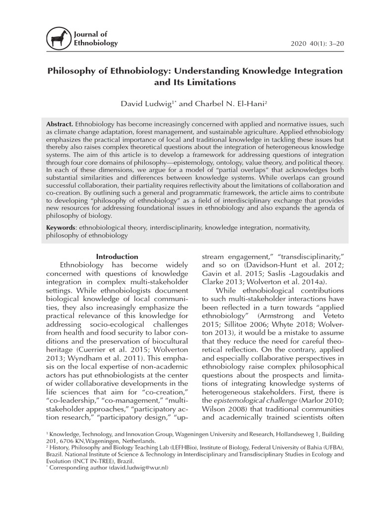 Philosophy of Ethnobiology Framework | PDF | Epistemology | Ontology