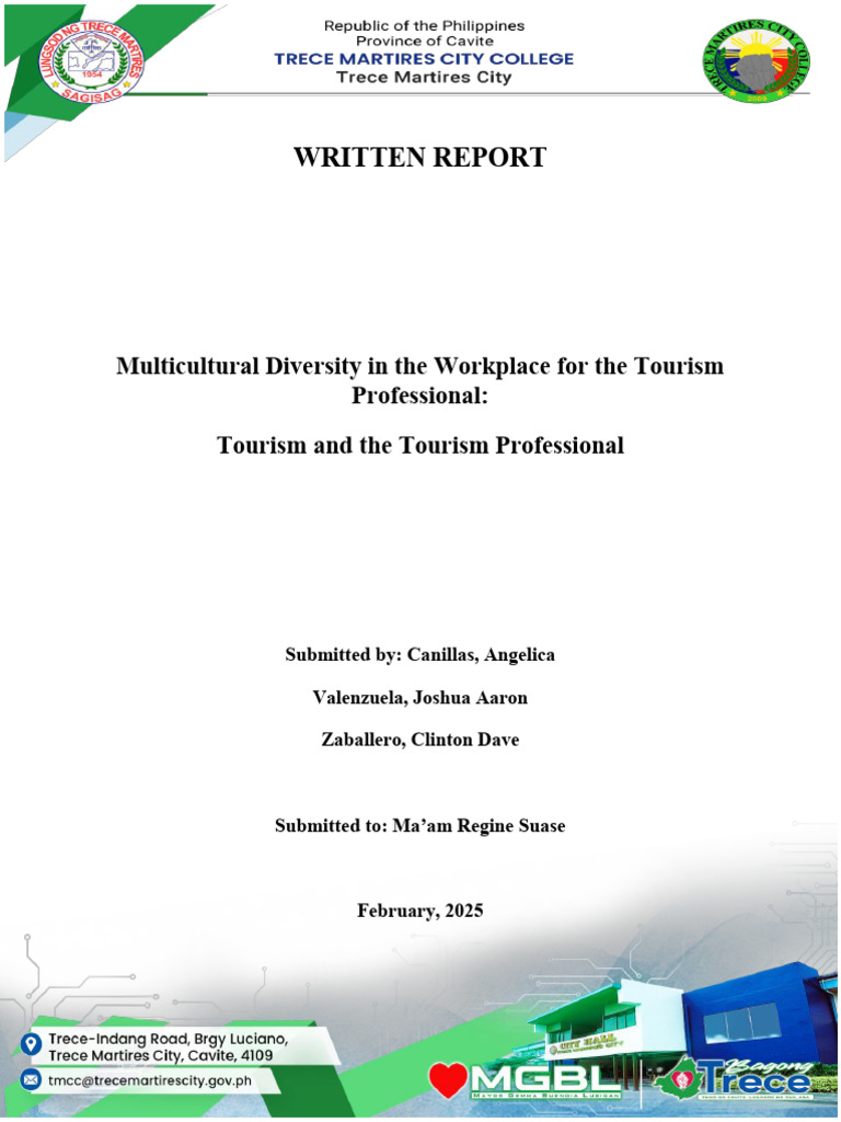 WEEK3 - Tourism and The Tourism Professional - Group1 | PDF | Tourism ...