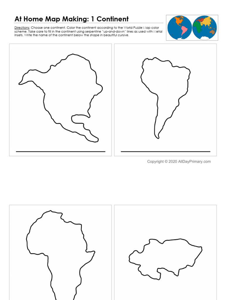 At Home Map Making 1 Continent | PDF