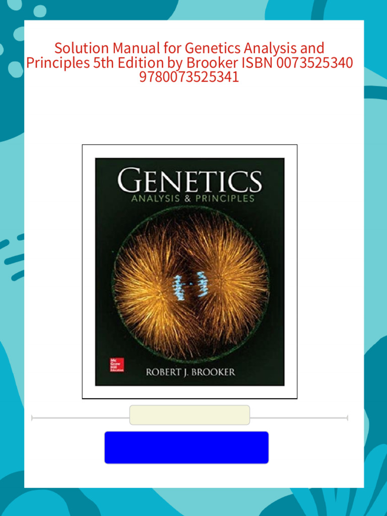 Complete Download of Solution Manual For Genetics Analysis and ...