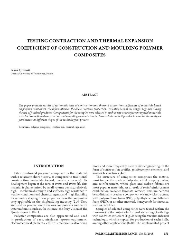 Thermal Expansion in Polymer Composites | PDF | Composite Material ...