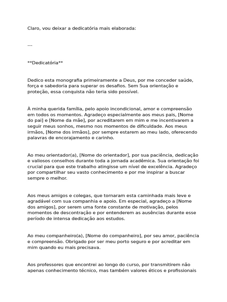 Dedicatória | PDF