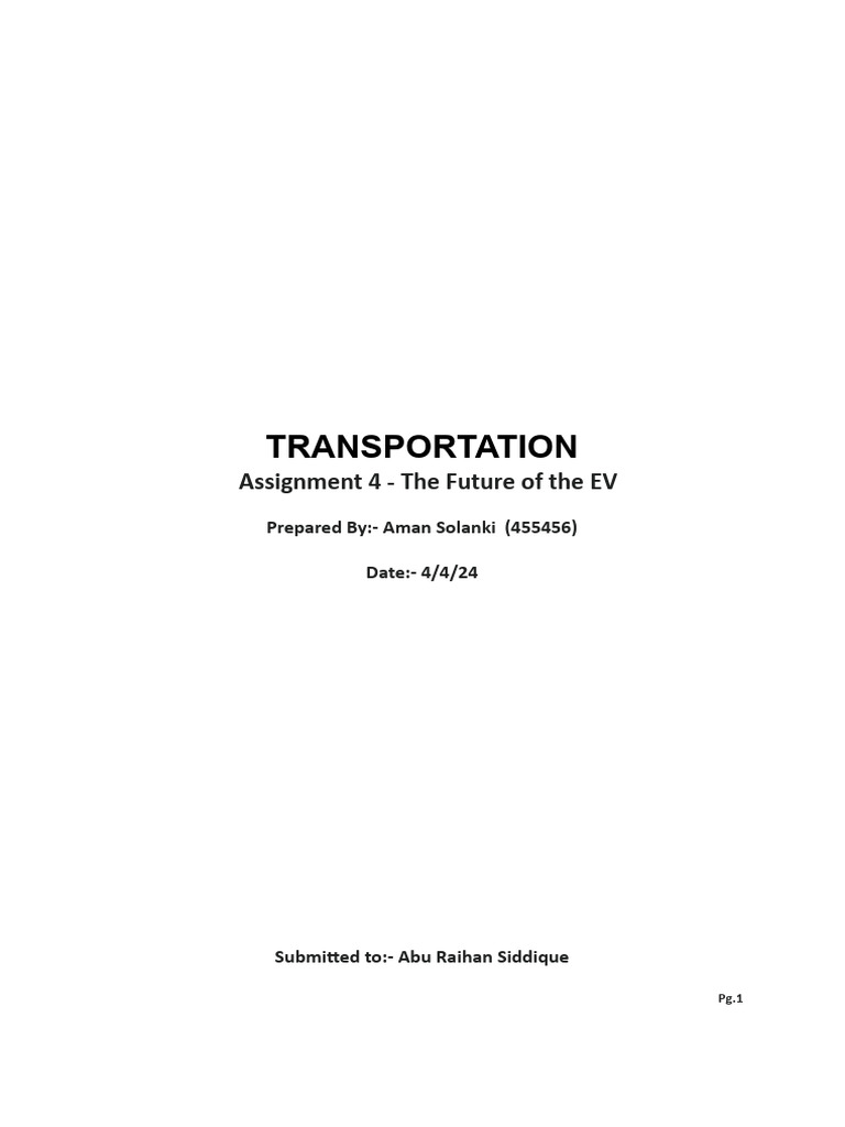 Aman(1) | PDF | Electric Vehicle | Transport