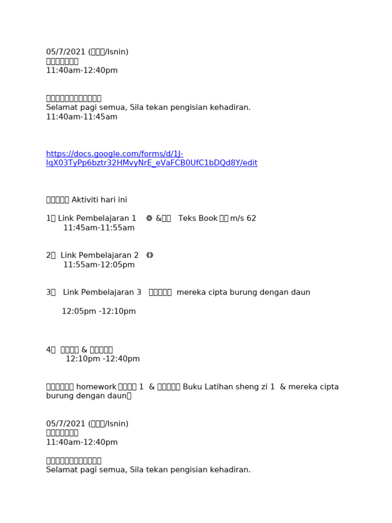 Aktivti-5 JULAI-Isnin | PDF
