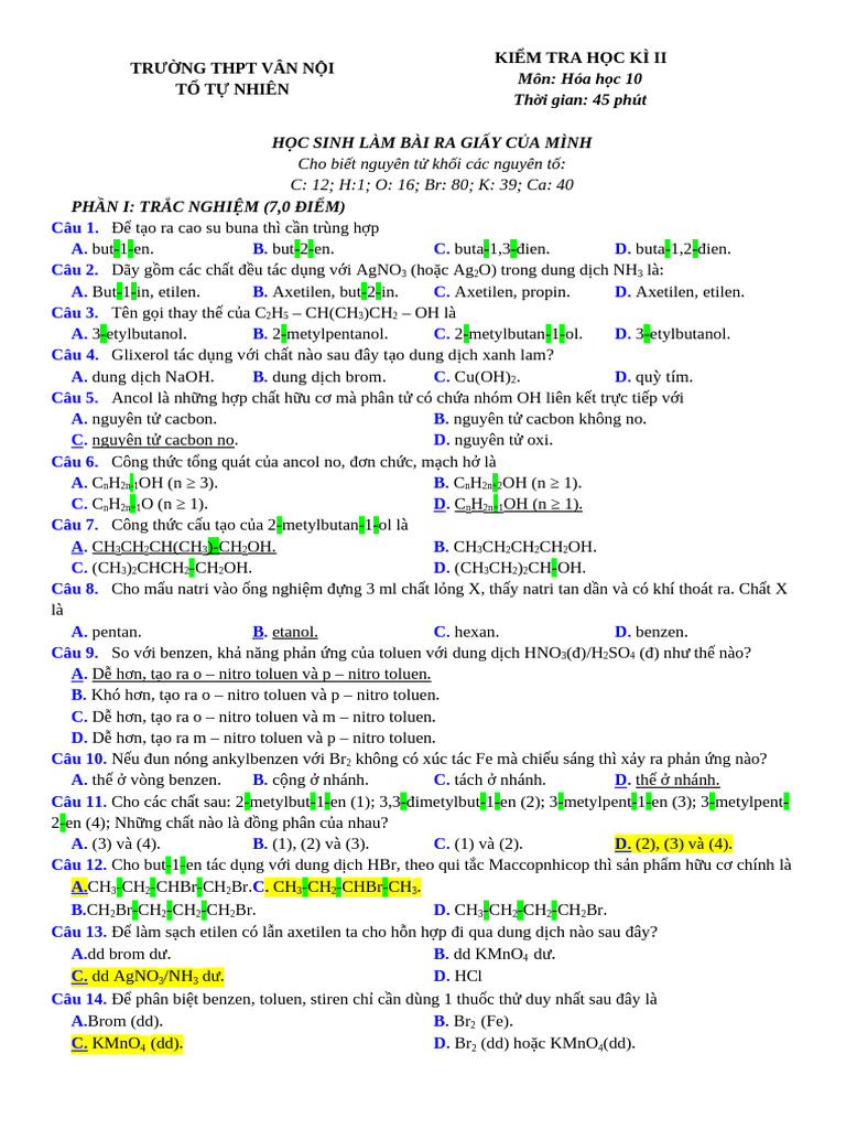 Dac Ta H11 - CKII Đề | PDF
