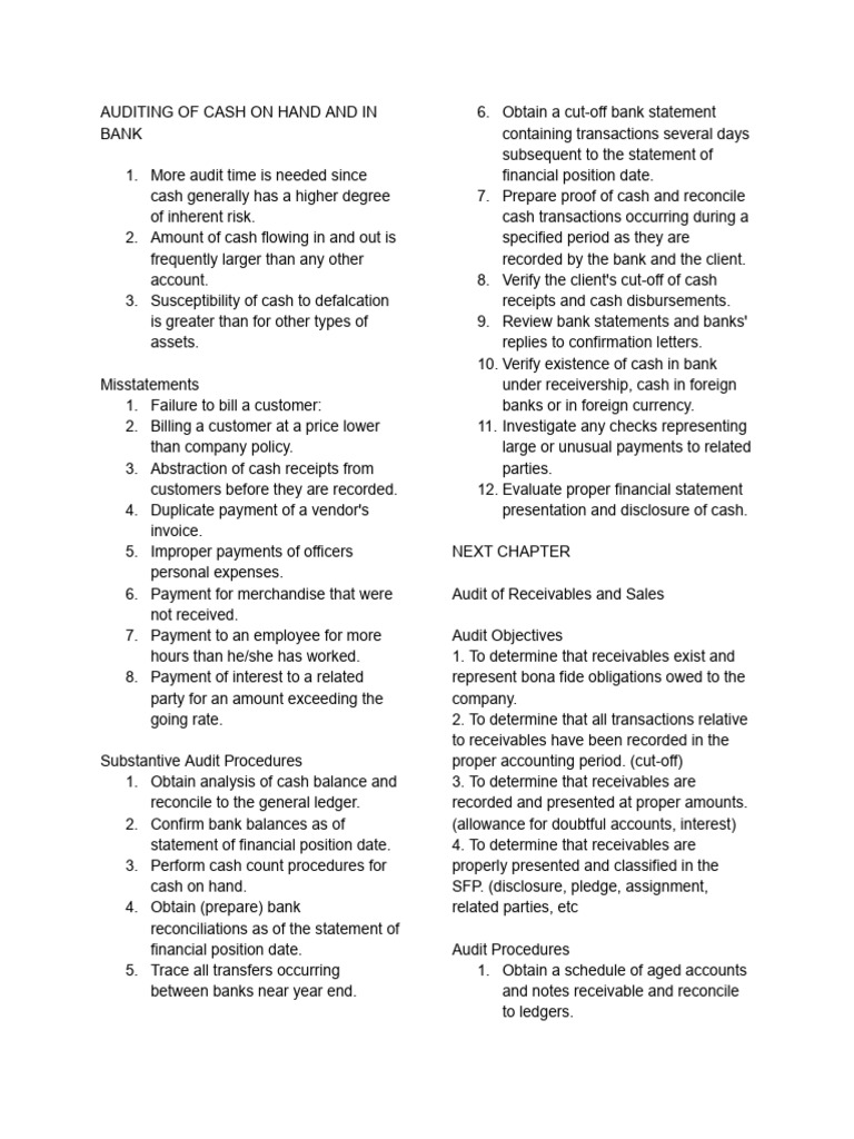 Auditing Midterm Reviewer | PDF | Inventory | Audit